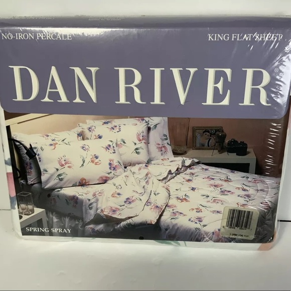 Dan River | Bedding | Vintage Dan River Sheet King Flat Spring Spray ...